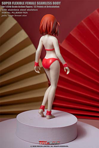 HiPlay TBLeague 1/12 Scale 6 inch Female Super Flexible Seamless Figure Body, Anime Style, Large Bust, Minature Collectible Action Figures T02A(Pale)