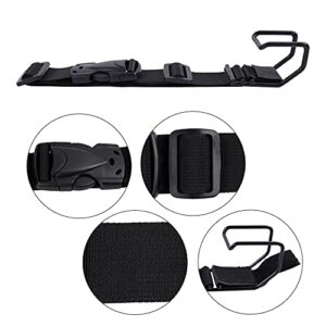 Luggage Hook Strap,J Hook for add a Bag Luggage,Multi Adjustment Bag Strap Hook with Hands Free(Black-Middle Size)