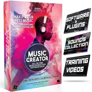 music software bundle for recording, editing, beat making & production - daw, vst audio plugins, sounds for mac & windows pc