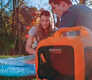 Generac GP3300i 7154 3,300-Watt Gas-Powered Portable Inverter Generator - CARB Compliant - Advanced PowerRush Technology - RV Essentials - Quiet and Compact Solution - Duplex Outlets - USB Ports