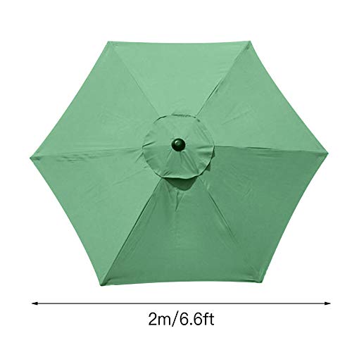 QLINDGK 6.3ft Patio Umbrella Replacement Canopy Cover, Market Umbrella Outdoor Umbrella Canopy for Backyard, Poolside, Lawn and Garden