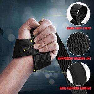 ihuan Lifting Wrist-Straps Gym for Weightlifting - Deadlift Straps for Men and Women | Workout Straps with Hand Straps for Weight Lifting | Deadlifting | Exercise | Training