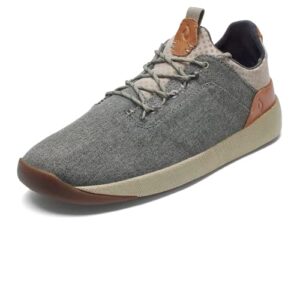 olukai nanea li men's sneaker shoes, weather-resistant & breathable canvas, comfort fit & wet grip rubber soles, banyan/mineral, 10.5