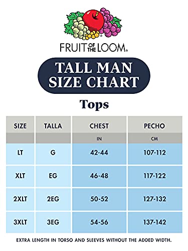 Fruit of the Loom Men's Big & Tall Eversoft Cotton Short Sleeve T Shirts, Breathable & Moisture Wicking with Odor Control, White, 4X-Large Big