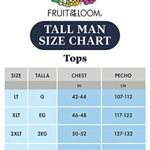 Fruit of the Loom Men's Big & Tall Eversoft Cotton Short Sleeve T Shirts, Breathable & Moisture Wicking with Odor Control, White, 3X-Large Big