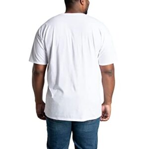 Fruit of the Loom Men's Big & Tall Eversoft Cotton Short Sleeve T Shirts, Breathable & Moisture Wicking with Odor Control, White, 3X-Large Big