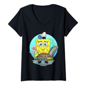 Mademark x SpongeBob SquarePants - Womens The Krusty Krab Pizza Delivery V-Neck T-Shirt