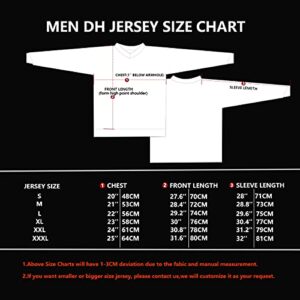 Coconut Ropamo Men's Mountain Bike Jersey Shirt Long Sleeve MTB Jersey Cycling Jersey Downhill Motocross T-Shirt (COSJF-1001, Large)