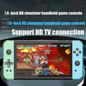 X70 Handheld Game Consoles, 128-Bit 7-Inch Large-Screen HD Double Pocket Game Console Built-in 19 Emulators Support Memory Expansion and Game Save