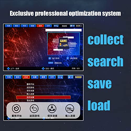 X70 Handheld Game Consoles, 128-Bit 7-Inch Large-Screen HD Double Pocket Game Console Built-in 19 Emulators Support Memory Expansion and Game Save