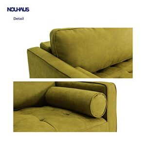 Nouhaus Module, Sleeper Sofa Bed Couch. 7ft Luxury Convertible Sofa Futon Bed with No Roll Together Latex. Moss Woven Pull Out Couch Bed for Bedroom Couch, Small Apartment Furniture Sofas or RV Couch