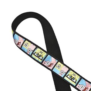 SpongeBob SquarePants for Pets Characters Best Friends 6 Foot Dog Leash (72 Inch) | Cute Yellow and Pink 6 Ft Dog Leash from Nickelodeon Spongebob, Dog Apparel & Accessories, Multi (FF18114)