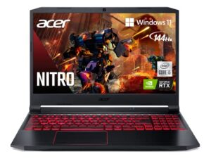 acer nitro 5 an515-55-53e5 gaming laptop | intel core i5-10300h | nvidia geforce rtx 3050 gpu | 15.6" fhd 144hz ips display | 8gb ddr4 | 256gb nvme ssd | intel wi-fi 6 | backlit keyboard