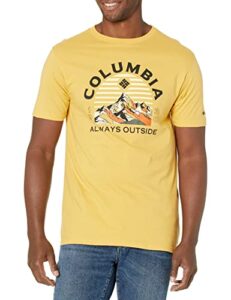 columbia apparel men's graphic t-shirt shirt, golden nugget/bucks, medium