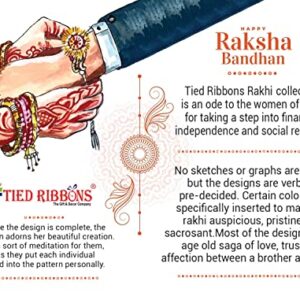 TIED RIBBONS Rakhi Lumba for Brother and Bhabhi with Gift Set | Coffee Mugs (Set of 2, 10 Oz) | Wishes Card | Roli Tika - Rakhi Bracelet for Brother Rakhi for Bhaiya