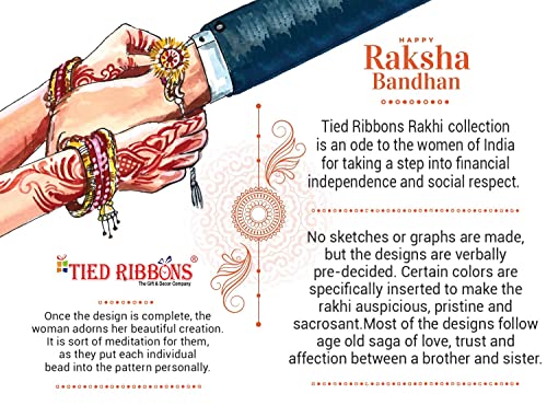 TIED RIBBONS Rakhi Lumba for Brother and Bhabhi with Gift Set | Coffee Mugs (Set of 2, 10 Oz) | Wishes Card | Roli Tika - Rakhi Bracelet for Brother Rakhi for Bhaiya