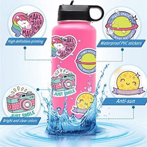 YAMIOW 160pcs Cute Positive Words Stickers for Kids Teens Adults, VSCO Trendy Stickers for Girls, Inspirational Stickers for Water Bottle Laptop Scrapbooking, Waterproof Vinyl Stickers Pack