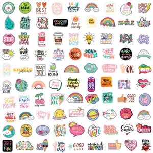 YAMIOW 160pcs Cute Positive Words Stickers for Kids Teens Adults, VSCO Trendy Stickers for Girls, Inspirational Stickers for Water Bottle Laptop Scrapbooking, Waterproof Vinyl Stickers Pack