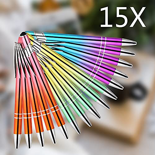 WY WENYUAN Stylus Pen for Touch Screens, Fine Point Smooth Writing Pens, Personalized Flair Colorful Pens Bulk, Black Ink 1.0 mm Journaling Pen, Cute Pens Office Supplies For Women & Men, Note Taking