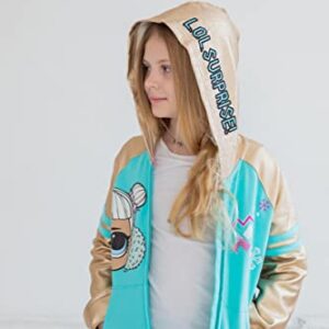 L.O.L. Surprise! Snow Angel Big Girls French Terry Zip-Up Hoodie Blue/Gold 18-20