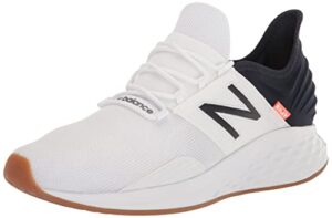 new balance men's fresh foam roav v1 running shoe, white/eclipse, 12