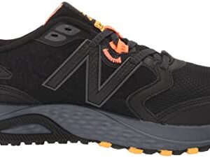 New Balance Men's 410 V7 Running Shoe, Black/Grey/Orange, 10.5