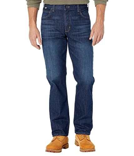 Carhartt Men's Flame-Resistant Rugged Flex Relaxed Fit 5-Pocket Jean, Midnight Indigo, 35 x 30