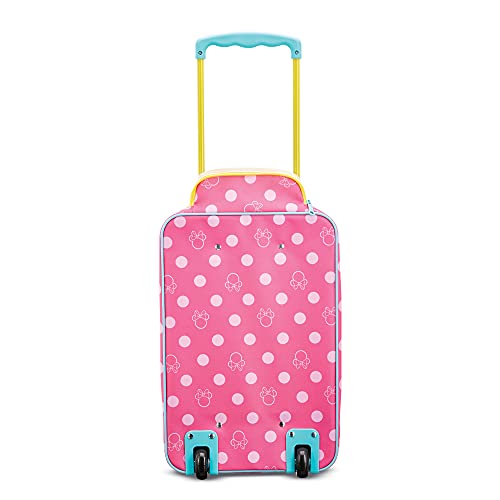 AMERICAN TOURISTER Kids' Disney Softside Upright Luggage,Telescoping Handles, Minnie, Carry-On 18-Inch