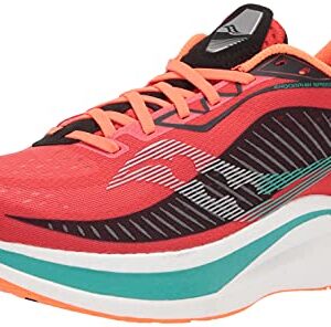 Saucony Men's Endorphin Speed Running Shoe, Scarlet/Black, 14