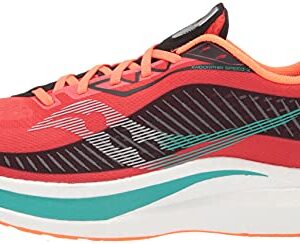 Saucony Men's Endorphin Speed Running Shoe, Scarlet/Black, 14