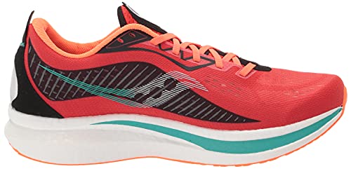 Saucony Men's Endorphin Speed Running Shoe, Scarlet/Black, 14