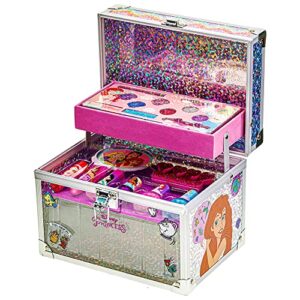 disney princess train case girls beauty set, kids makeup kit for girls, real washable toy makeup set, play makeup, pretend play, party favor, birthday, toys ages 3 4 5 6 7 8 9 10 11 12