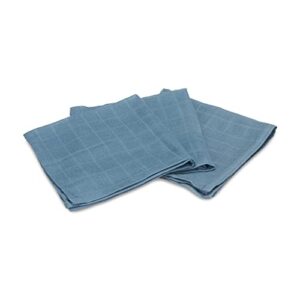 full circle kind collection 100% organic cotton plant-dyed dish cloths, set of 3, indigo