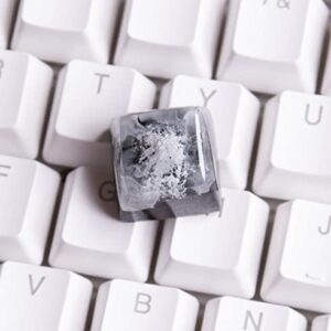 cho26key Gaming Keycaps for Cherry MX Switches(OEM R4) Hand Made Resin Key caps…(Snow Mountain（R4）)