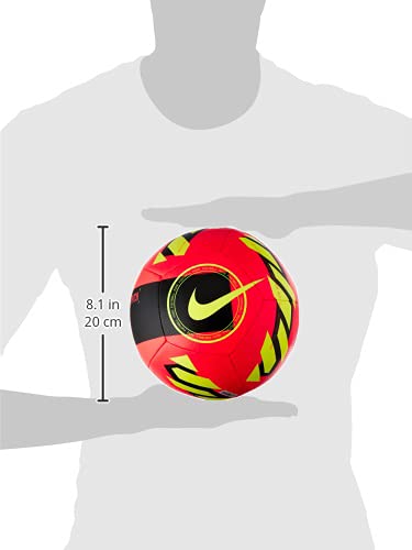 Nike DC2380 Pitch Recreational Soccer Ball Unisex-Adult Bright Crimson/Black/Volt 5