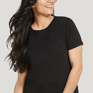 Jockey Women's Casualwear 100% Organic Cotton T-Shirt, Black, S