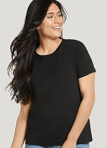 Jockey Women's Casualwear 100% Organic Cotton T-Shirt, Black, S