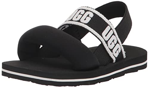 UGG Kids K Zuma Sling Sandal, Black, 7 US Unisex Toddler