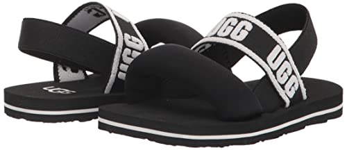 UGG Kids K Zuma Sling Sandal, Black, 7 US Unisex Toddler