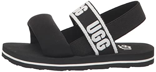 UGG Kids K Zuma Sling Sandal, Black, 7 US Unisex Toddler