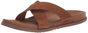 ugg men's wainscott slide sandal, chestnut suede, 10