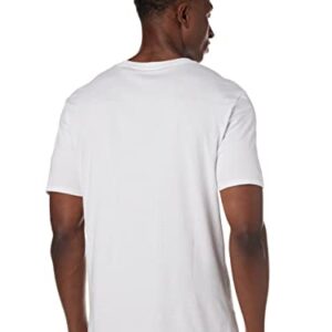 Karl Lagerfeld Paris mens Reflective Karl Chacracter With Headphones Short Sleeve Crew Neck T-shirt T Shirt, White, Large US