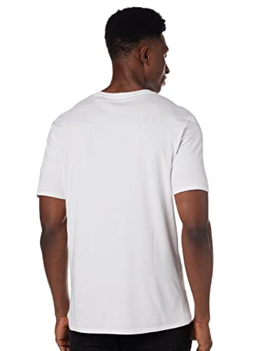 Karl Lagerfeld Paris mens Reflective Karl Chacracter With Headphones Short Sleeve Crew Neck T-shirt T Shirt, White, Large US