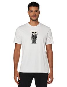 karl lagerfeld paris mens kocktail karl short sleeve crew neck t-shirt t shirt, white, large us