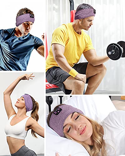 Fulext Sleep Headphones Bluetooth Headband,Sleeping Headphones Sports Headband Headphones, Long Time Play Sleeping Headsets with Built in Speakers Perfect for Workout,Running,Yoga