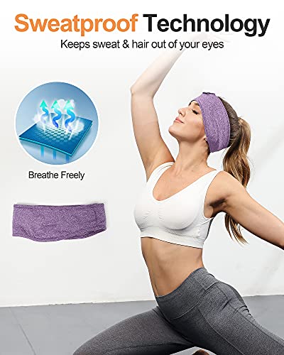 Fulext Sleep Headphones Bluetooth Headband,Sleeping Headphones Sports Headband Headphones, Long Time Play Sleeping Headsets with Built in Speakers Perfect for Workout,Running,Yoga