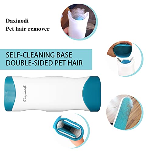 2 Pack Furniture Lint Remover Brushes, Double Sided Self Cleaning Loose Hair Catcher for Pet, Hair Cleaner for Clothes, Sofa, Carpet