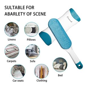 2 Pack Furniture Lint Remover Brushes, Double Sided Self Cleaning Loose Hair Catcher for Pet, Hair Cleaner for Clothes, Sofa, Carpet