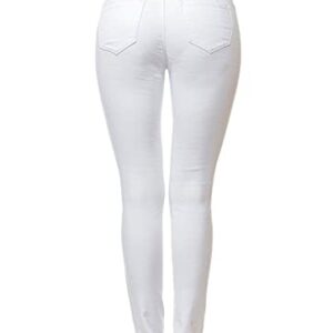 wax jean Women's High-Rise Push-Up Super Comfy 3-Button Skinny Jeans 0/24 White