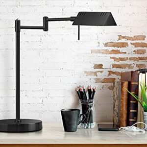 O'Bright LED Pharmacy Table Lamp, Full Range Dimming, 12W LED, 360 Degree Swing Arms, Desk, Reading, Craft, Work Lamp, ETL Tested, Black